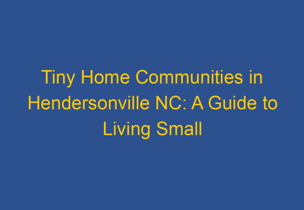 Tiny Home Communities in Michigan: A Guide to Finding Your Perfect ...