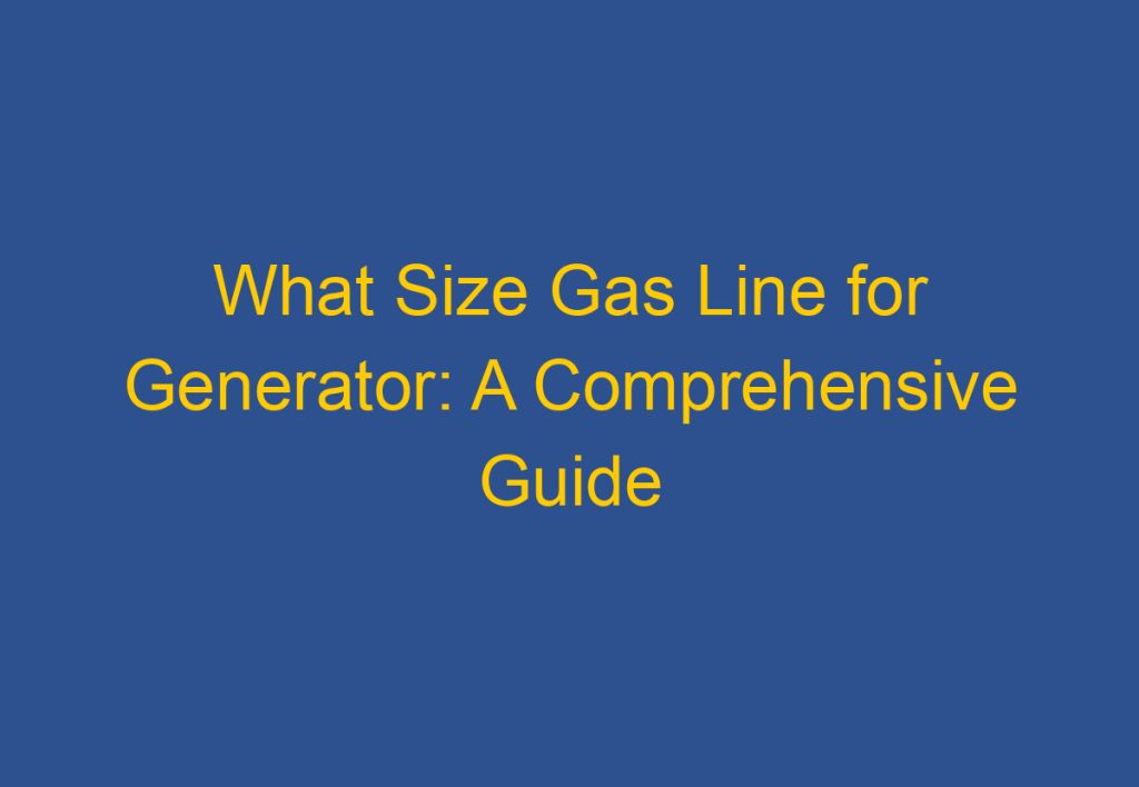 What Size Gas Line for Dryer: A Clear Guide