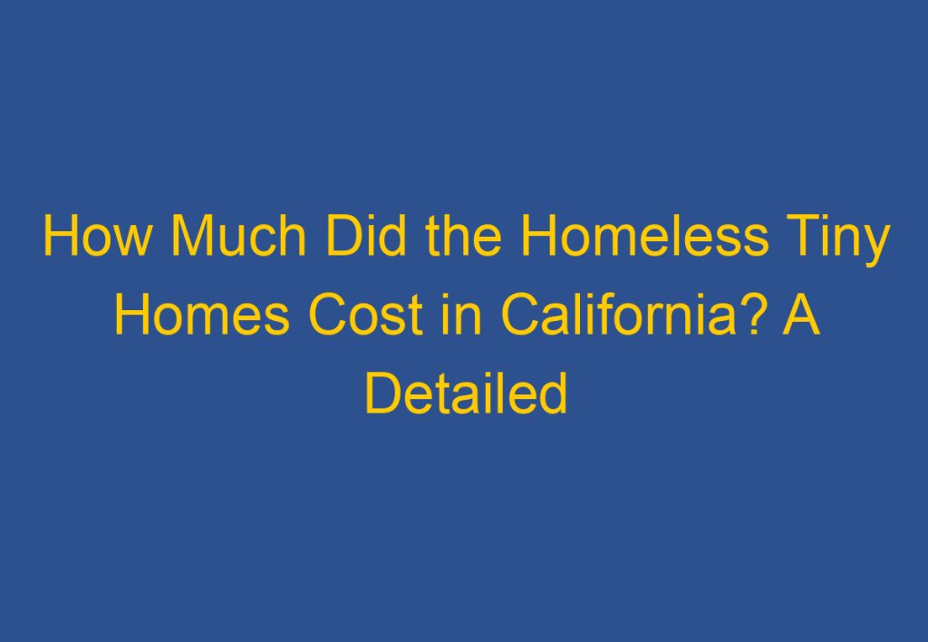 How Much Does A Tiny House Cost In Canada A Comprehensive Guide