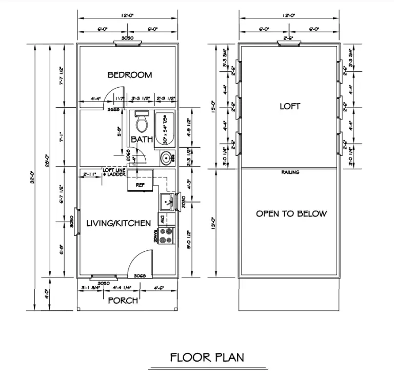12x32 Tiny House Floor Plans: Maximizing Space and Functionality