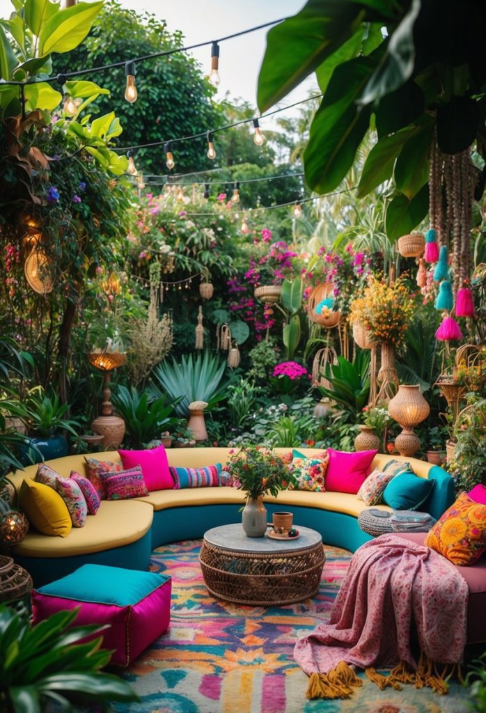 45 Gorgeous Bohemian Backyard Ideas for a Cozy Outdoor Gathering