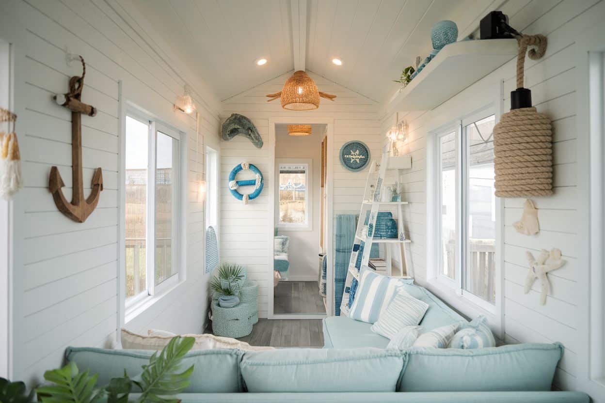 13 Coastal Tiny House Interior Design Ideas for a Serene Getaway