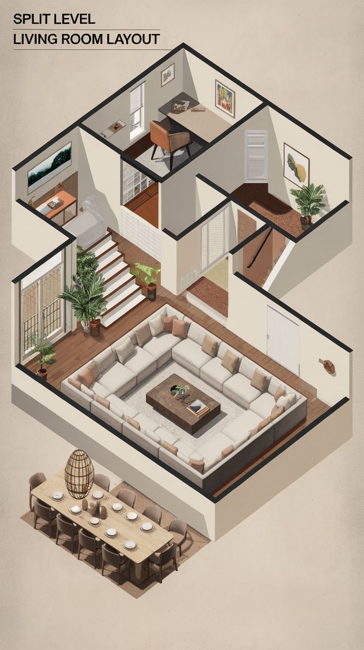 Split Level Living Room Layout: Maximizing Space and Style